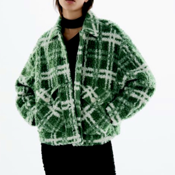 Zara | Jackets & Coats | Zara Plaid Shearling Jacket | Poshmark